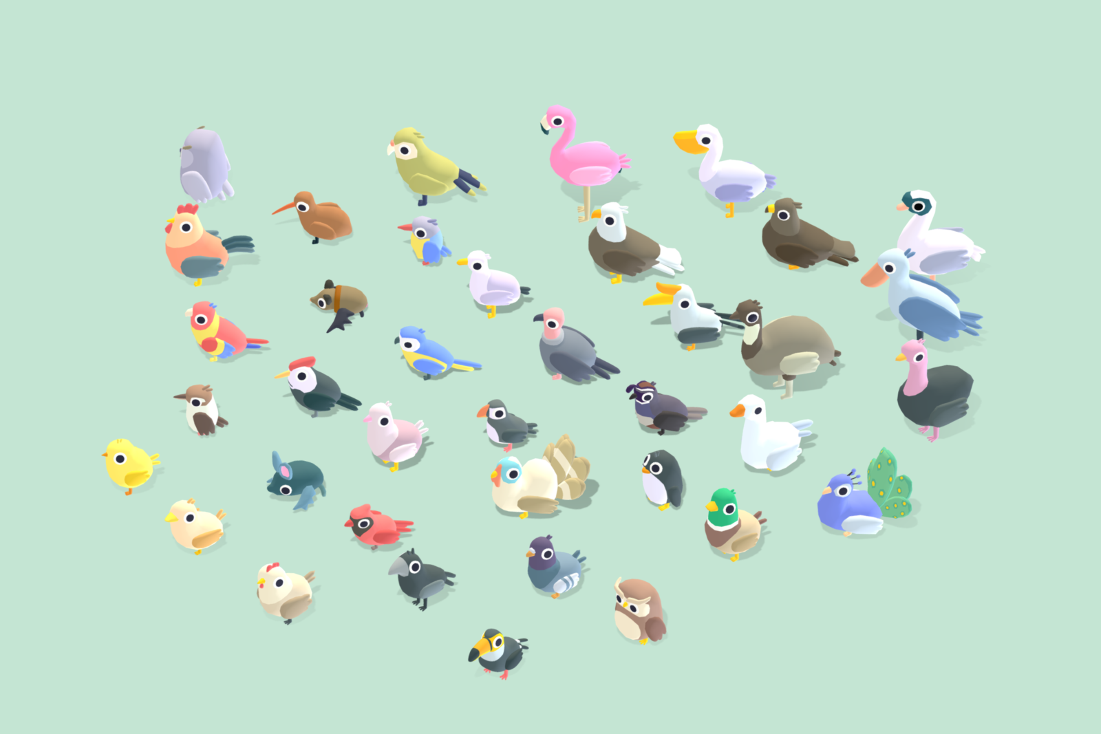 Quirky Series - Birds Bundle | Omabuarts Studio