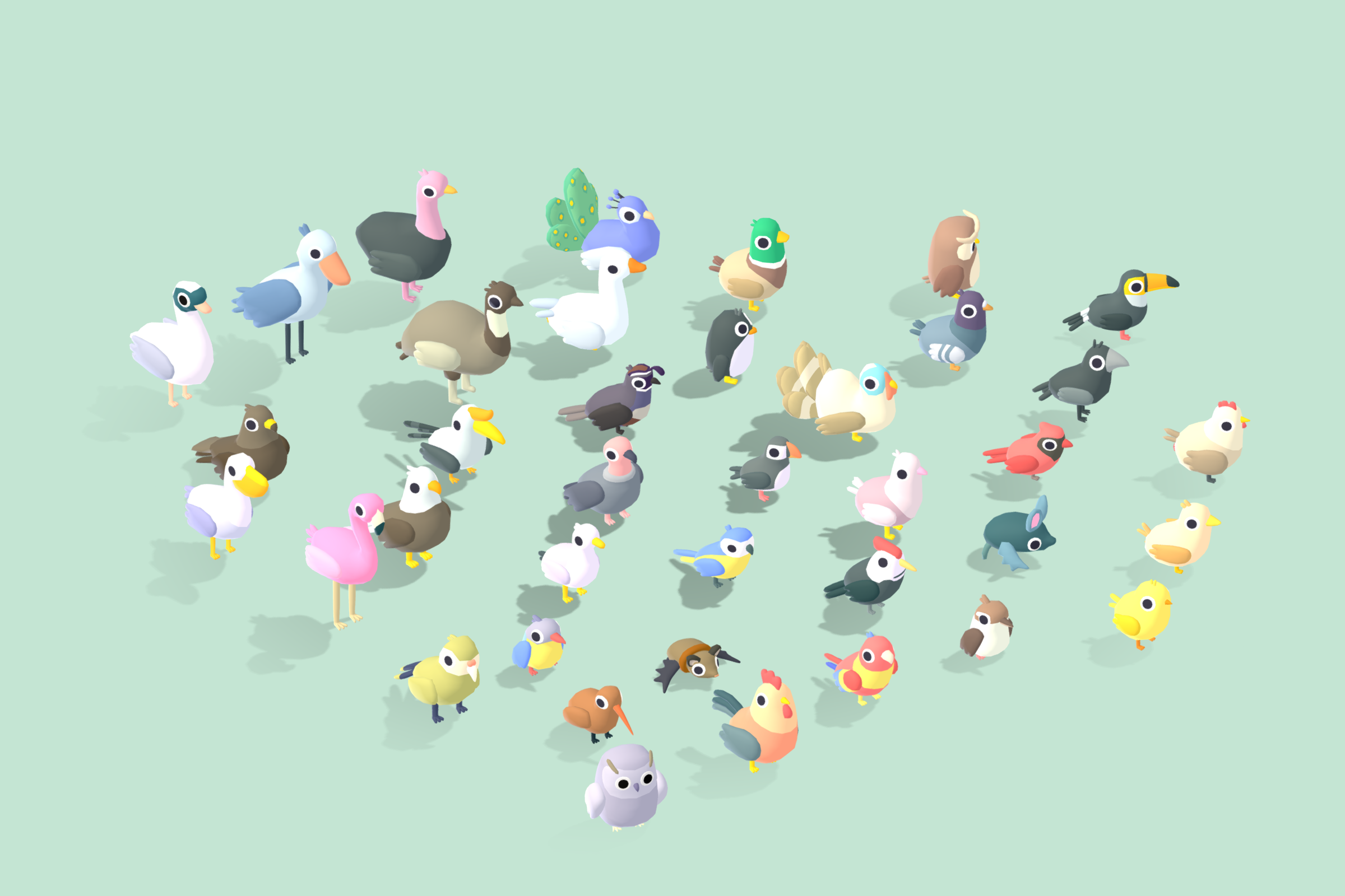 Quirky Series - Birds Bundle | Omabuarts Studio