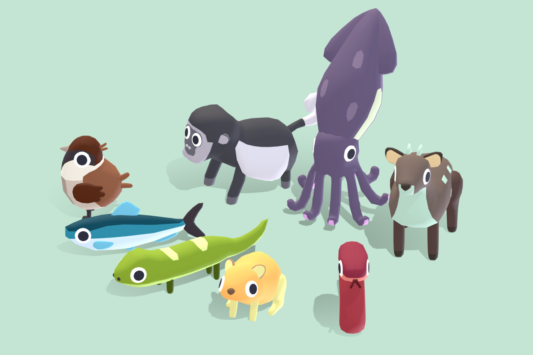 Quirky Series - FREE Animals | Omabuarts Studio