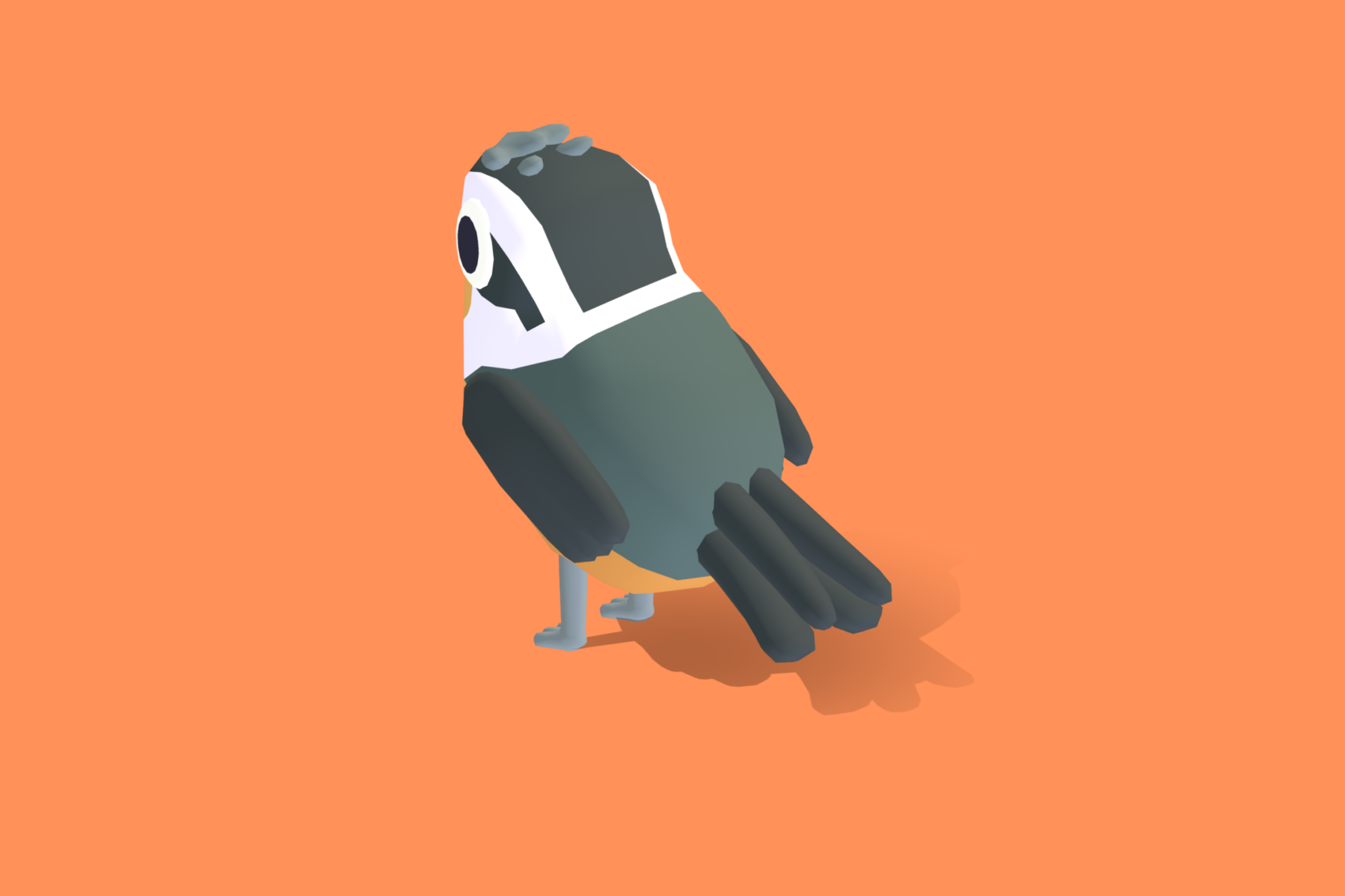 Collared Falconet - Quirky Series | Omabuarts Studio