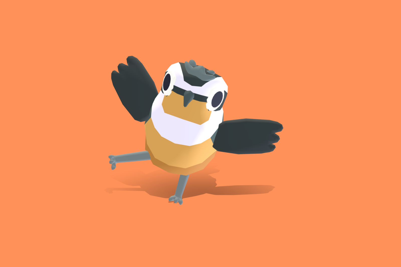 Collared Falconet - Quirky Series | Omabuarts Studio